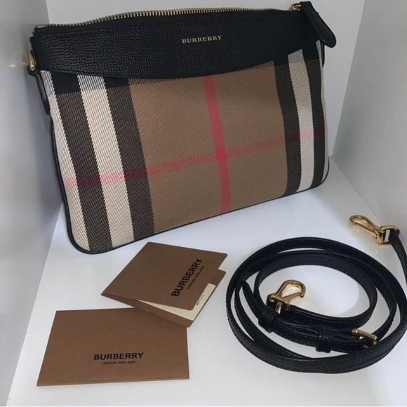 Burberry | Bags | Burberry Peyton Crossbody Bag House Check Canvas | Poshmark